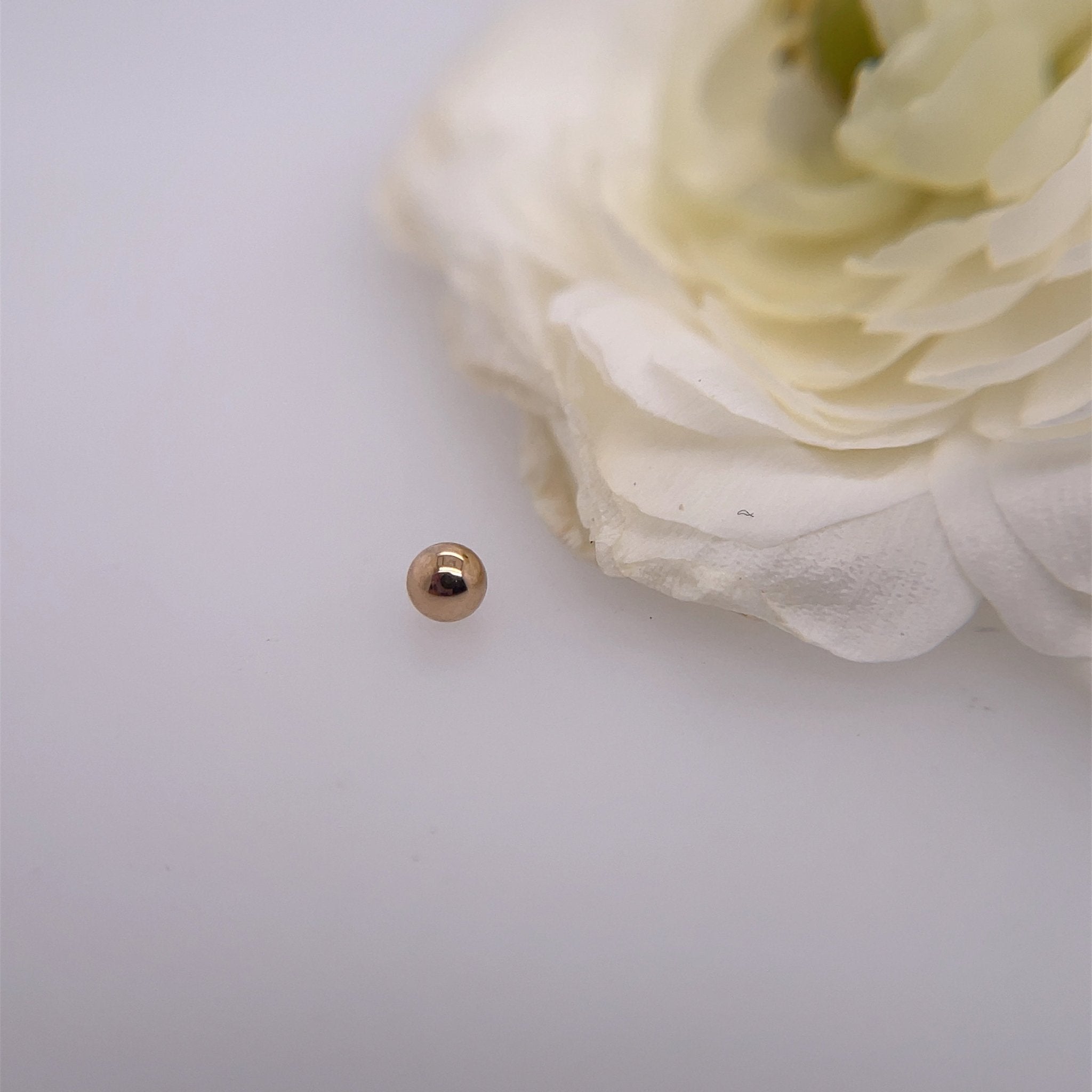 14K Gold 16g Threaded Bead – Agave in Bloom