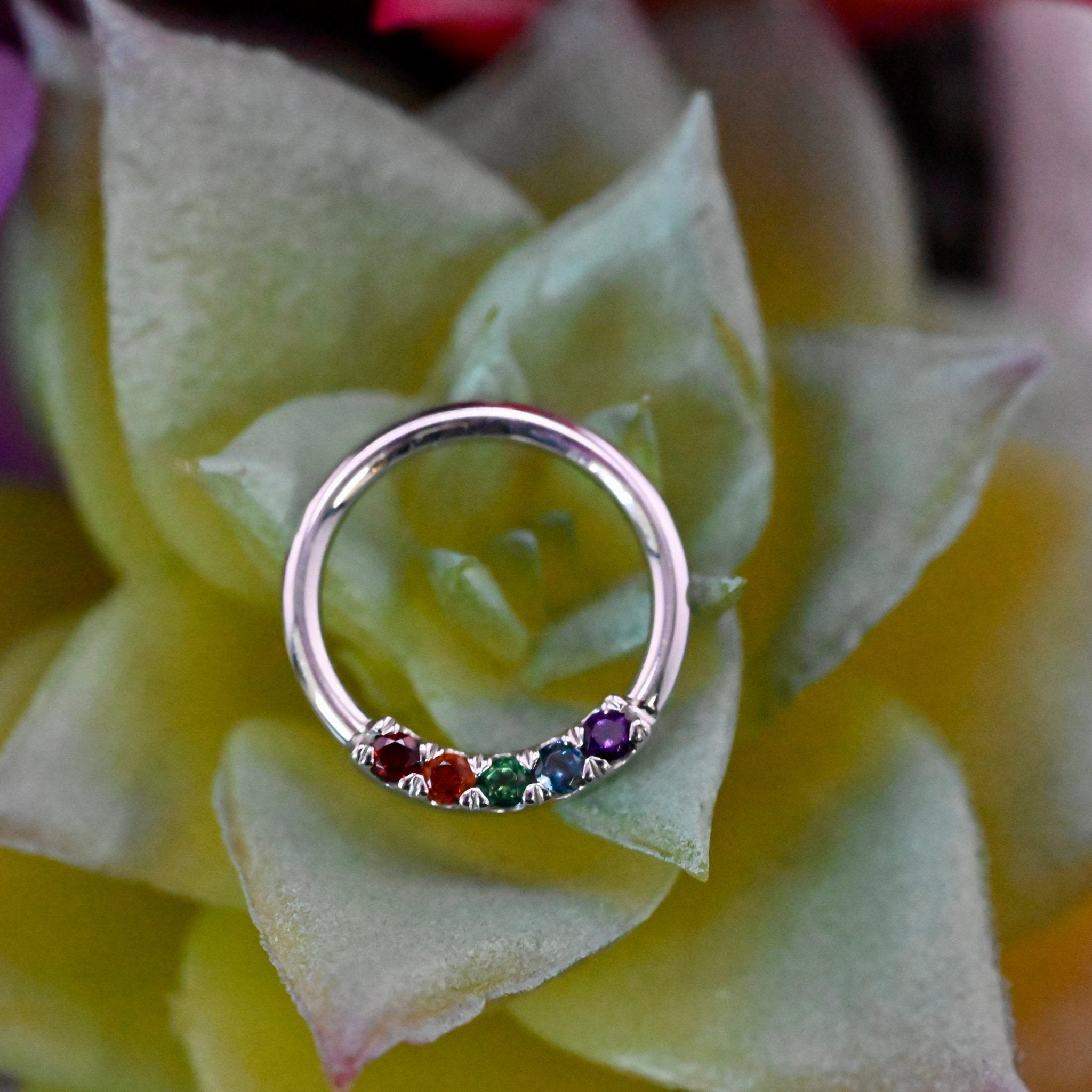 5 Gem Blaze with 1.5mm Gemstones - Nipple Orientation – Agave in Bloom