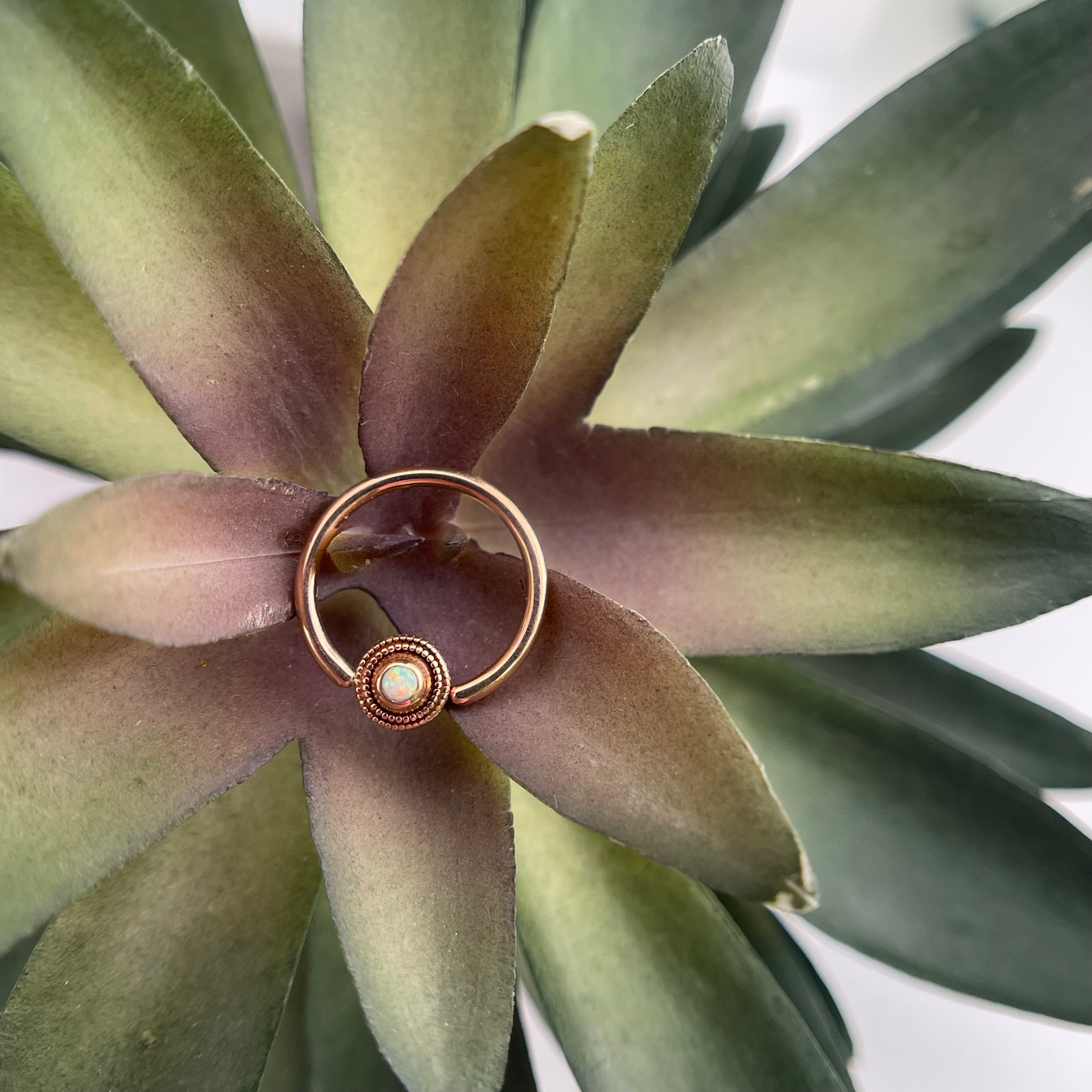 Double Millgrain Seam Ring – Agave in Bloom
