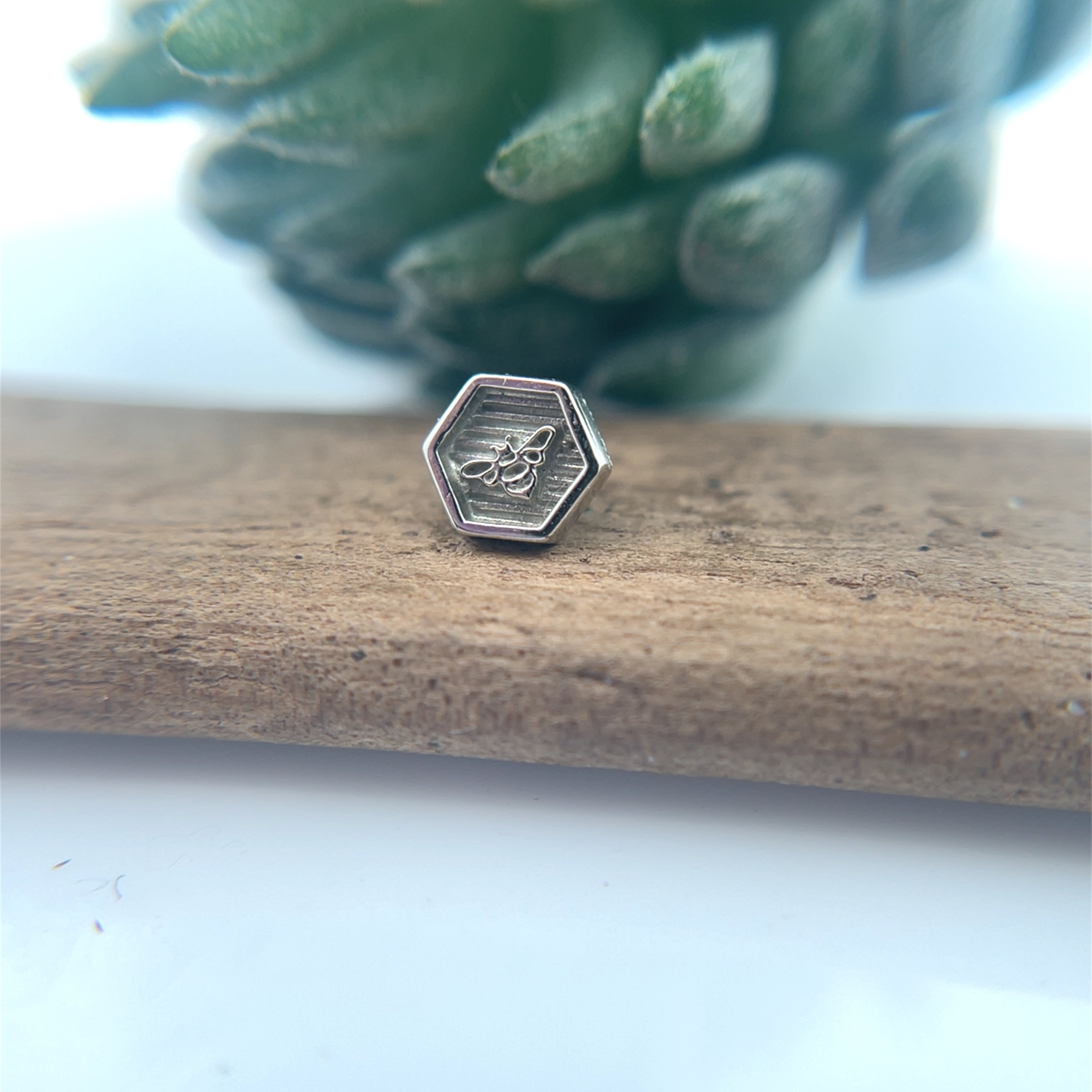 Bee Hexagon – Agave in Bloom