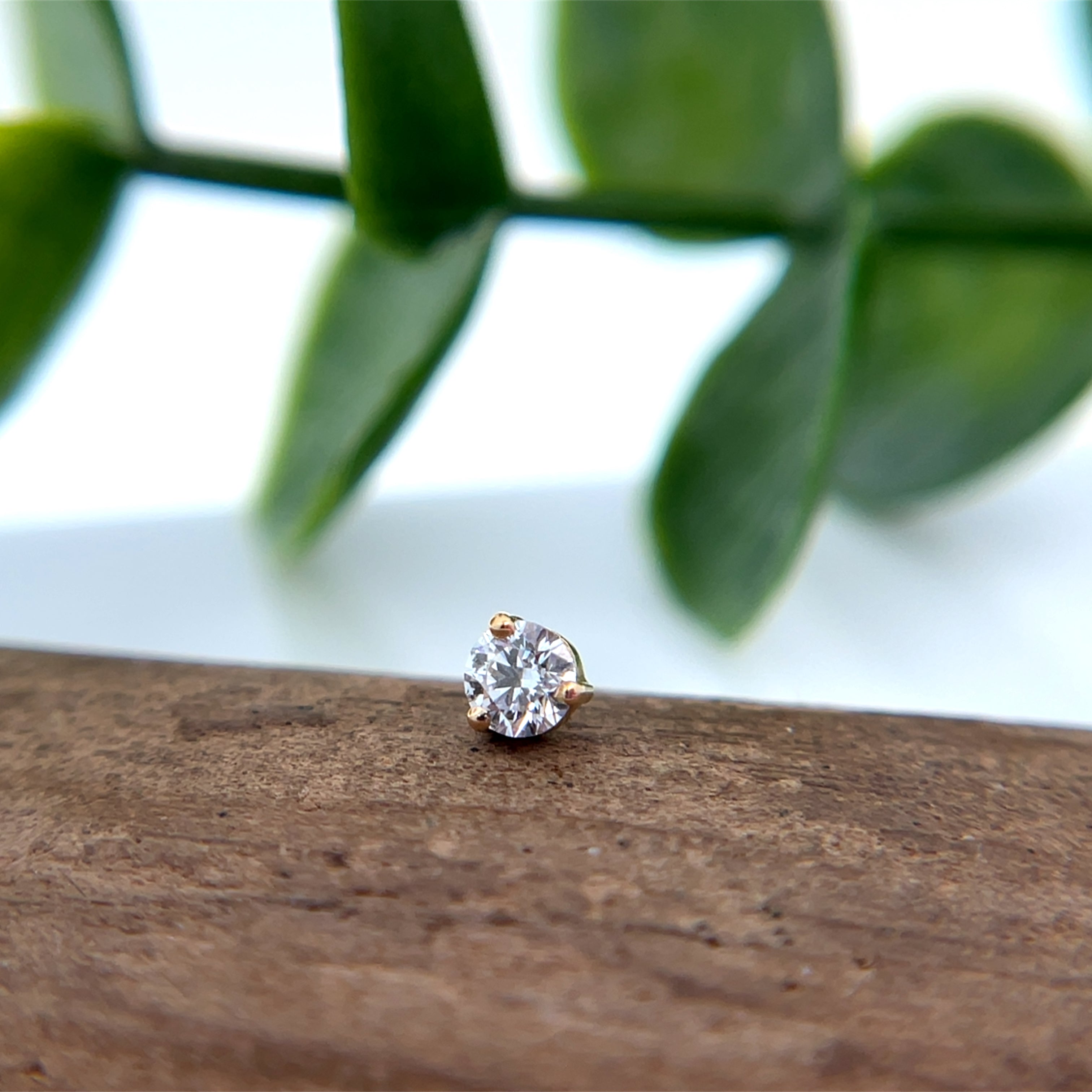 3mm 3 Prong Round Diamond – Agave in Bloom